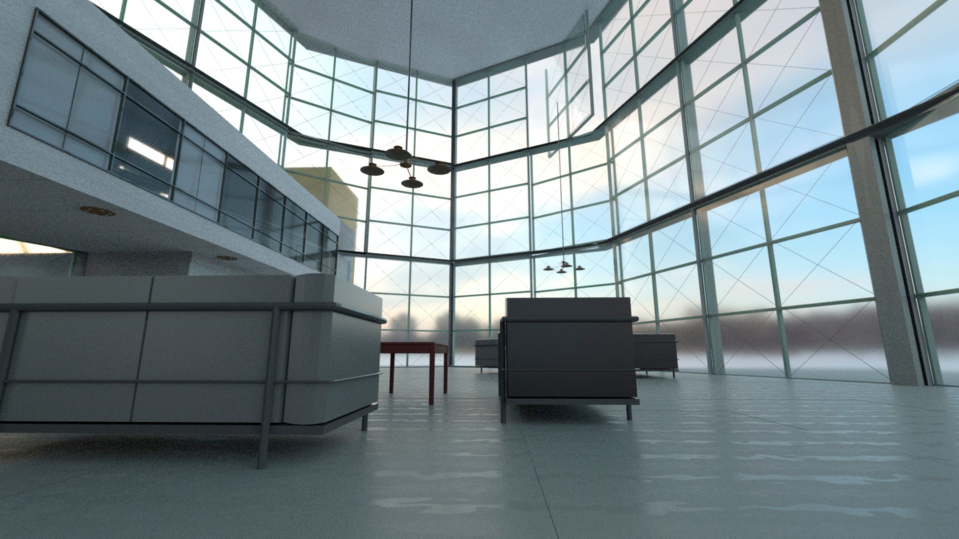 Modern Hall Interior Model - TurboSquid 2343359