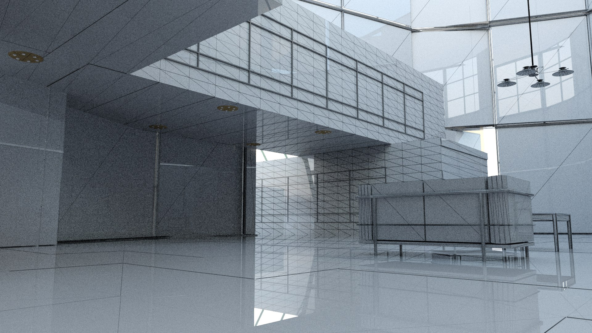 Modern Hall Interior Model - TurboSquid 2343359