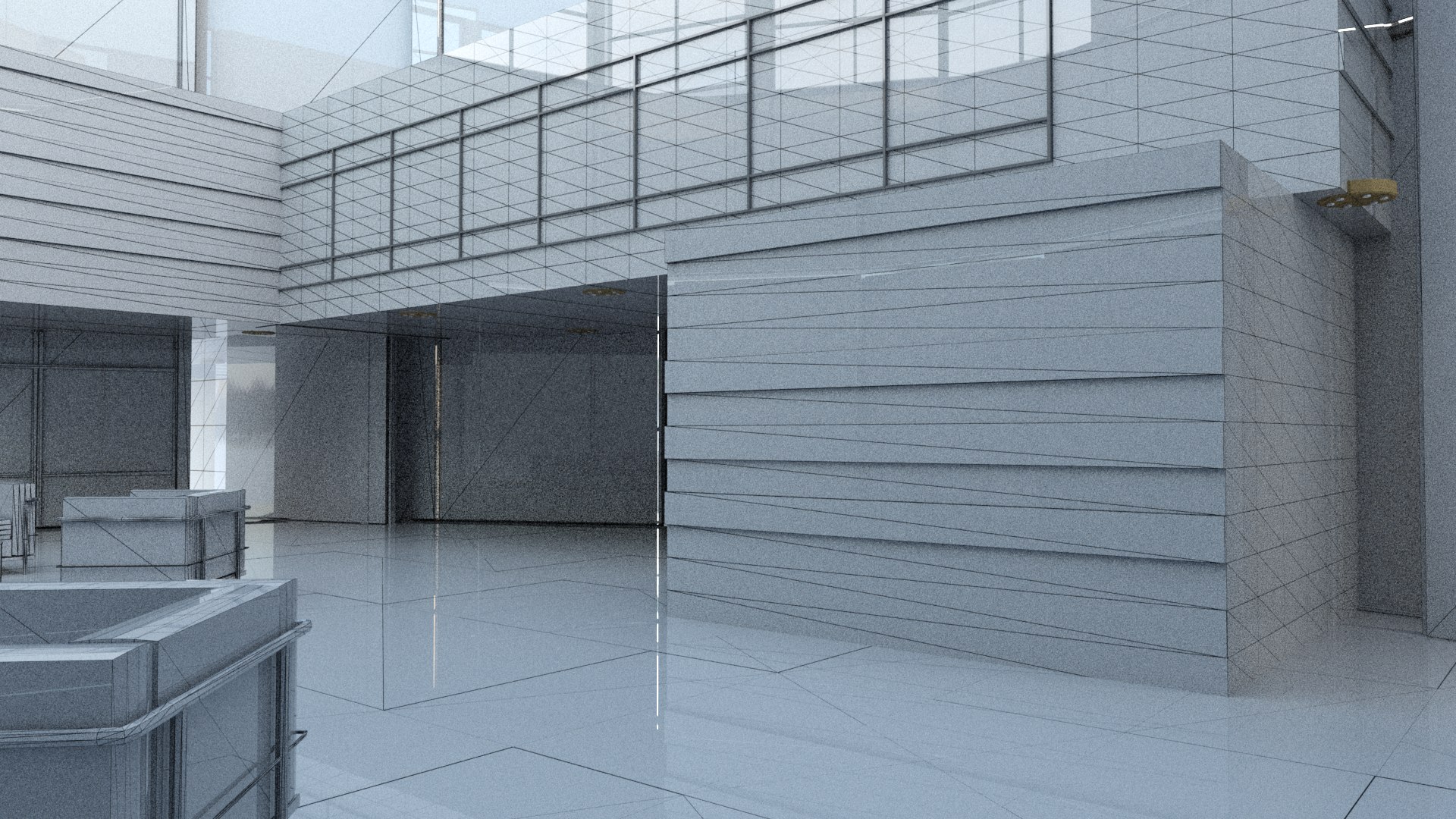 Modern Hall Interior Model - TurboSquid 2343359