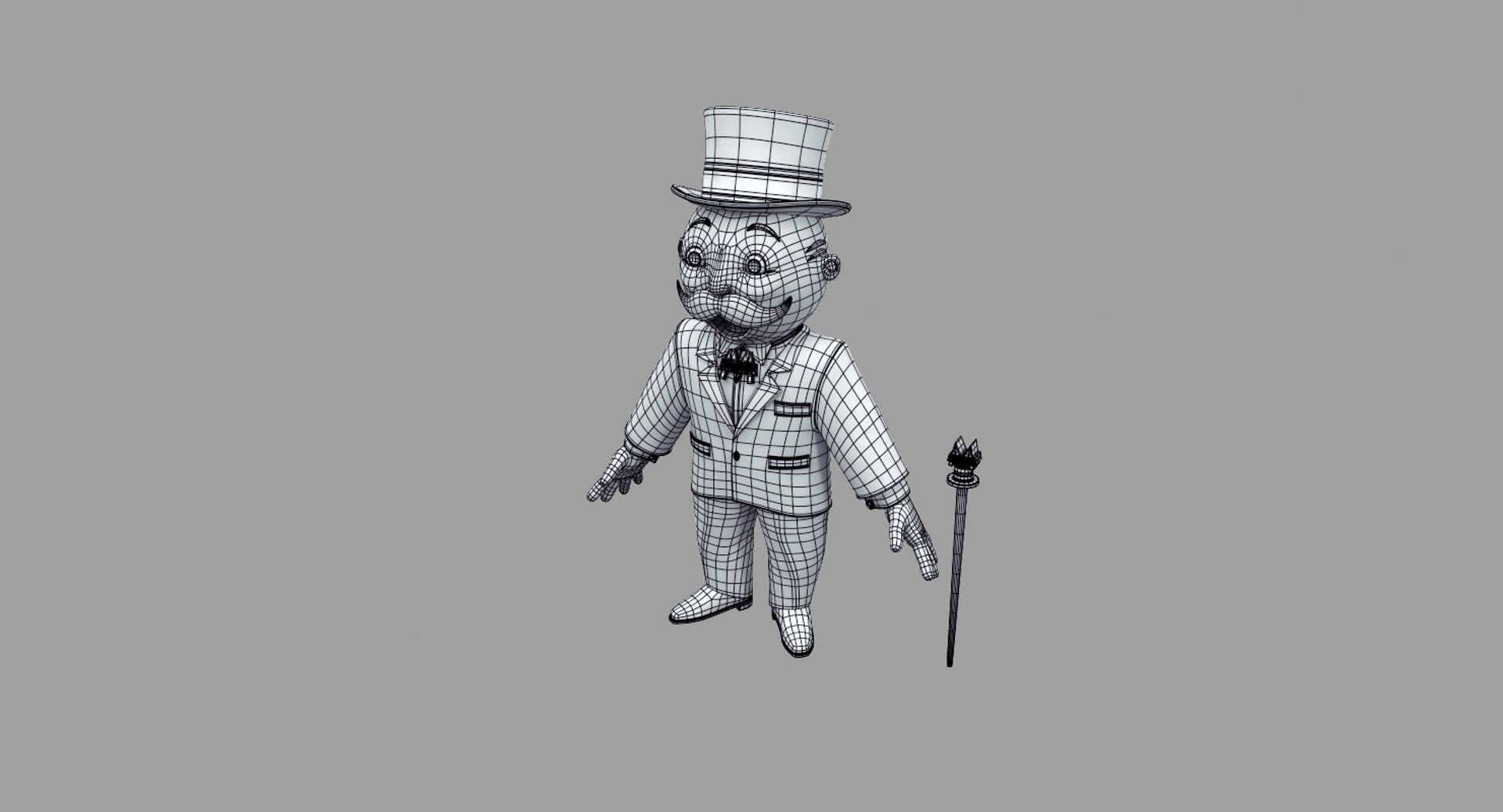 3D Mr Monopoly Model - TurboSquid 1157355