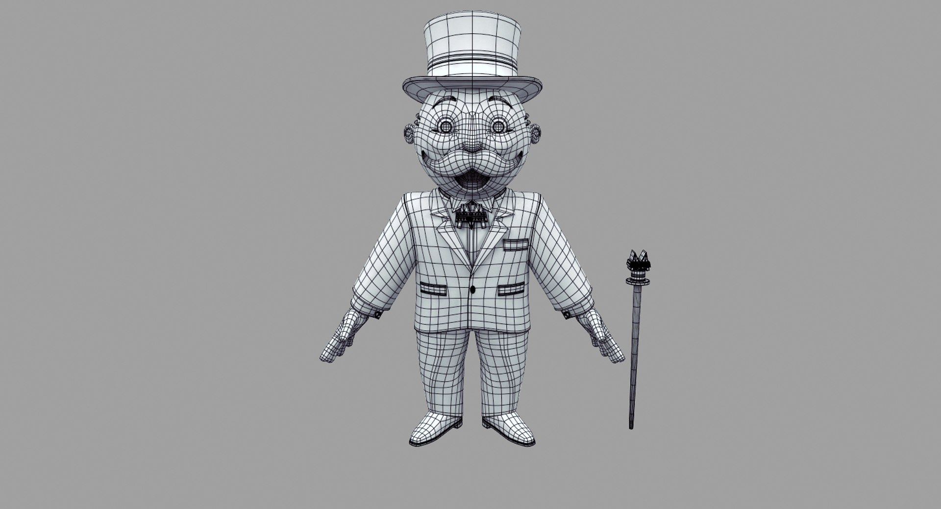 3D Mr Monopoly Model - TurboSquid 1157355