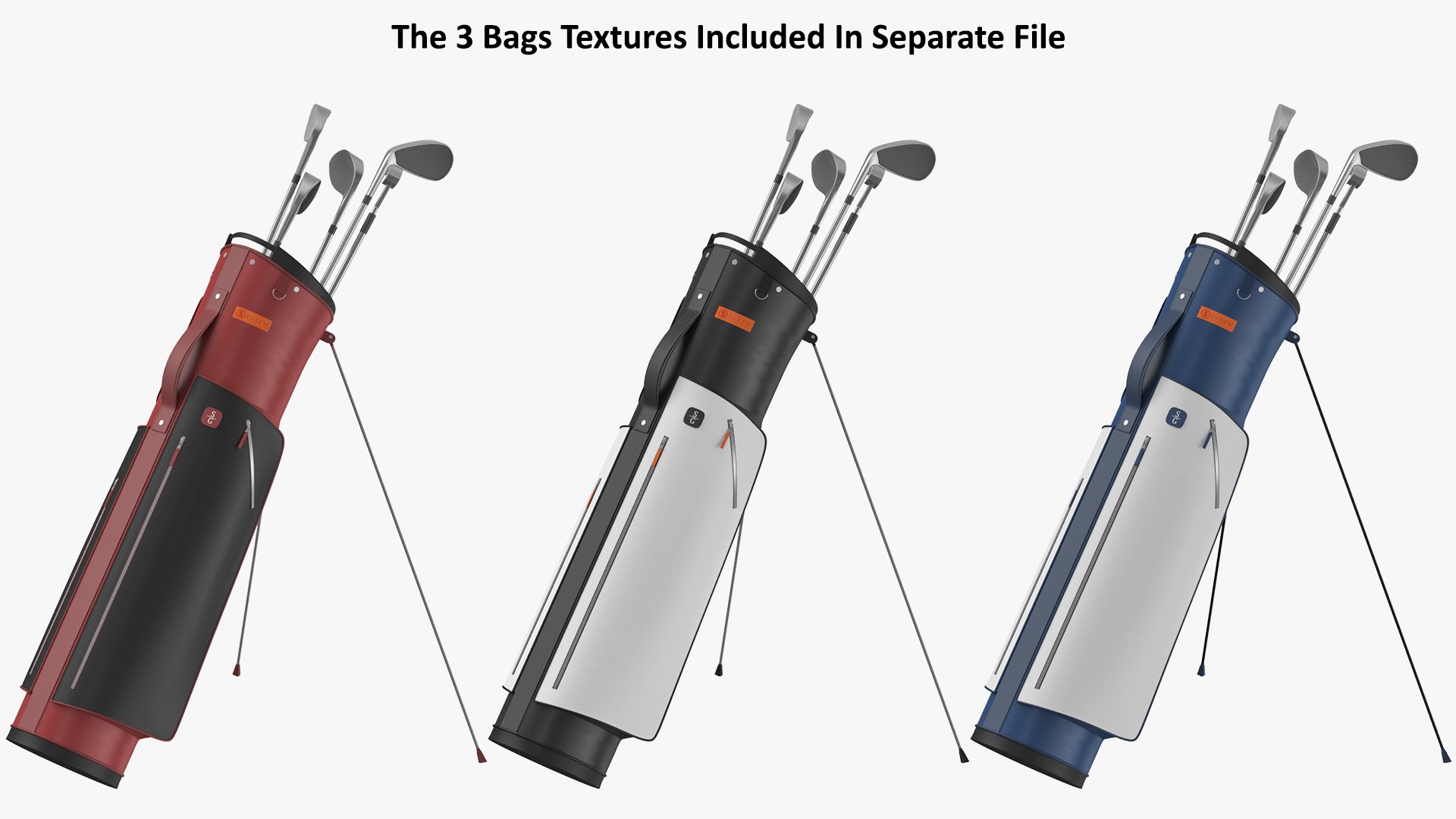 Golf Bags Collection 3D Model - TurboSquid 1989566