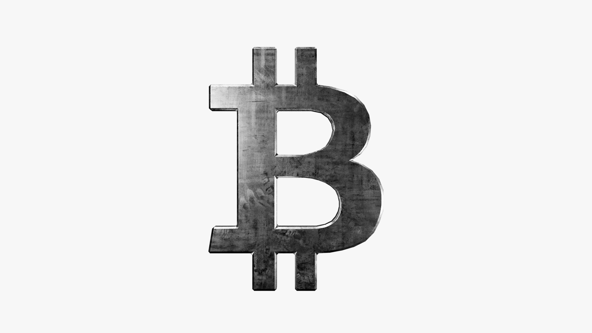 3D model symbol silver bitcoin - TurboSquid 1709398