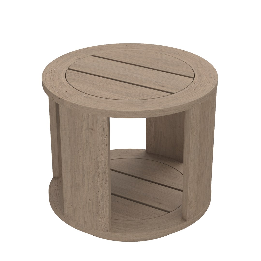 3D Massimo Teak Round Side Table Model - TurboSquid 2062916