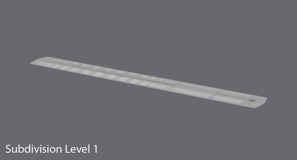 plastic-ruler 3d model