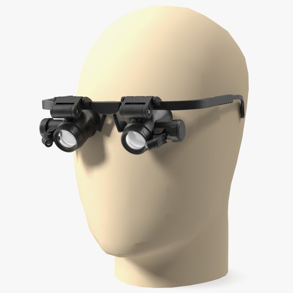 Binocular Head Mount Black Magnifier Glasses model - TurboSquid 2051129