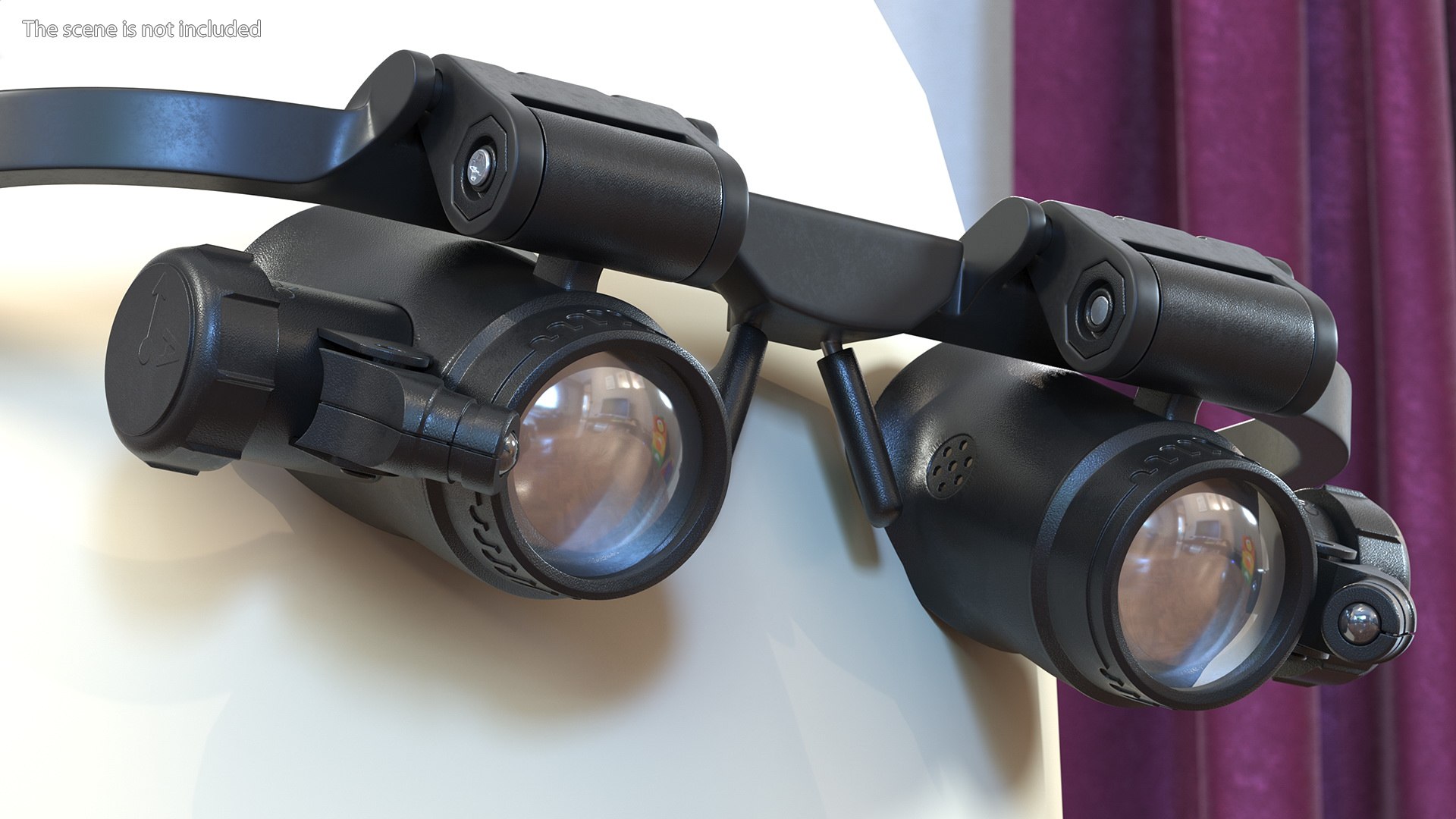 Binocular Head Mount Black Magnifier Glasses model - TurboSquid 2051129