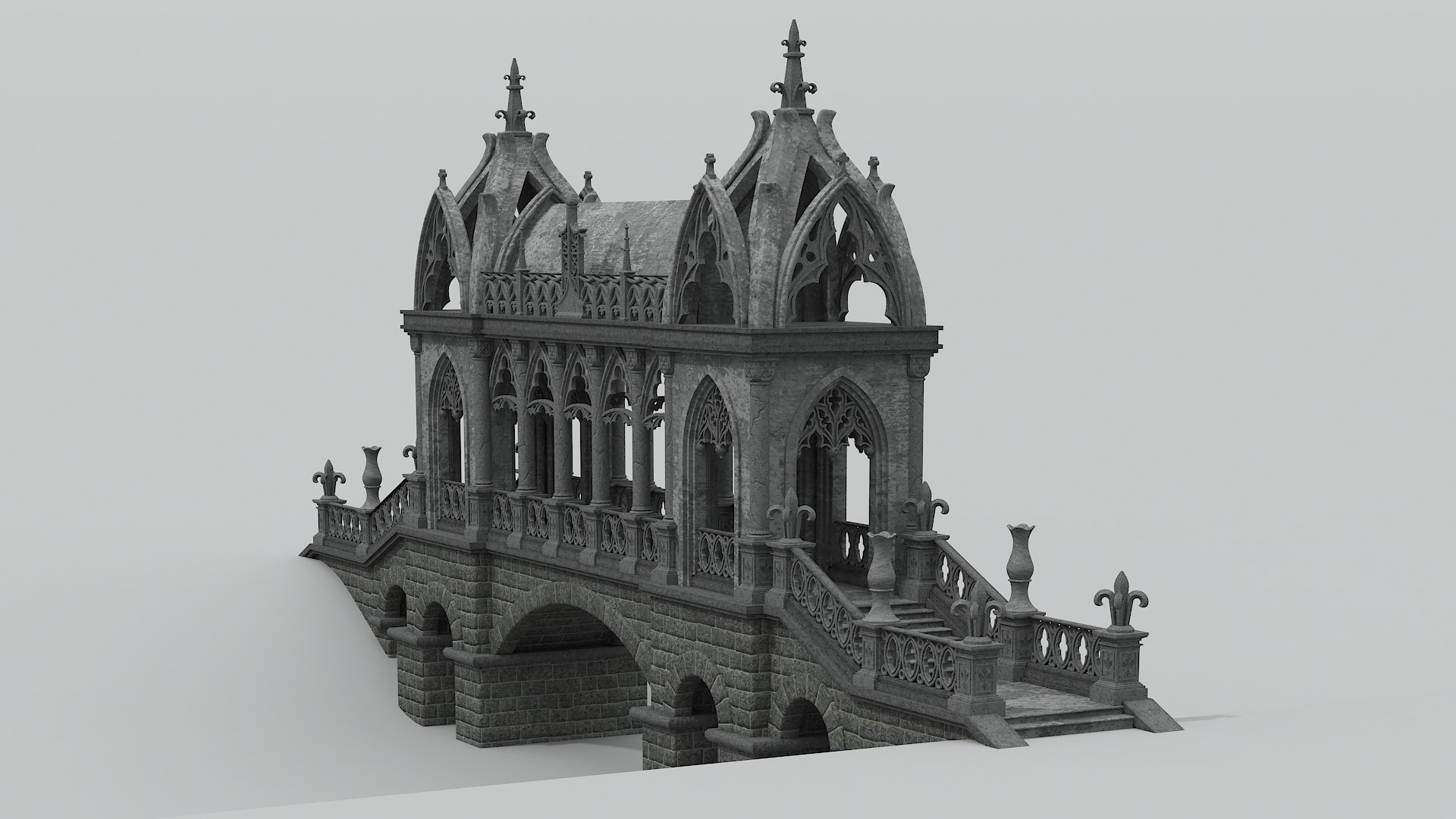 Gothic Bridge 3D Model - TurboSquid 1185373