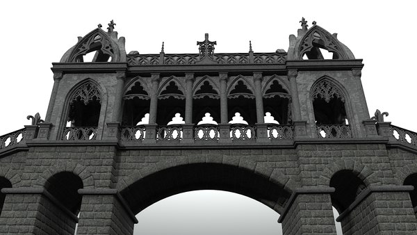 Gothic bridge 3D model - TurboSquid 1185373