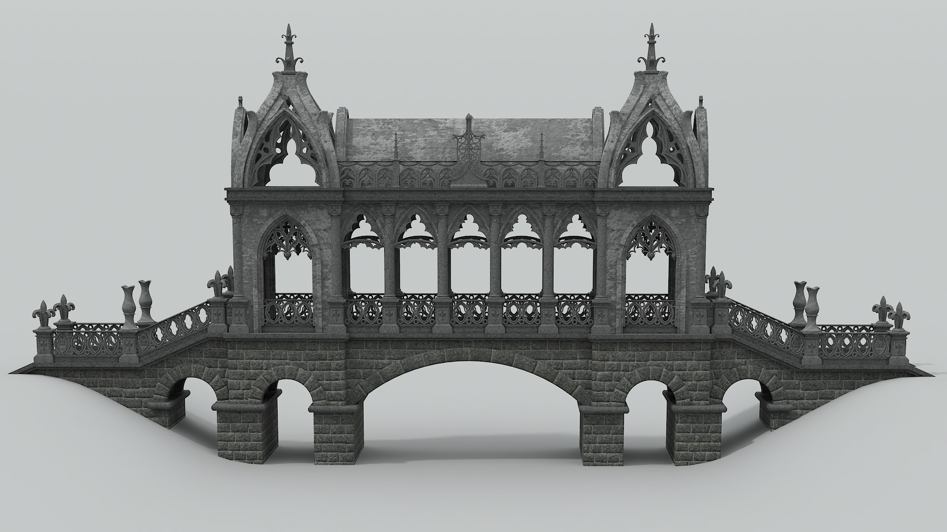 Gothic Bridge 3D Model - TurboSquid 1185373
