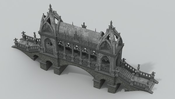 Gothic bridge 3D model - TurboSquid 1185373