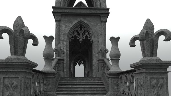 Gothic bridge 3D model - TurboSquid 1185373