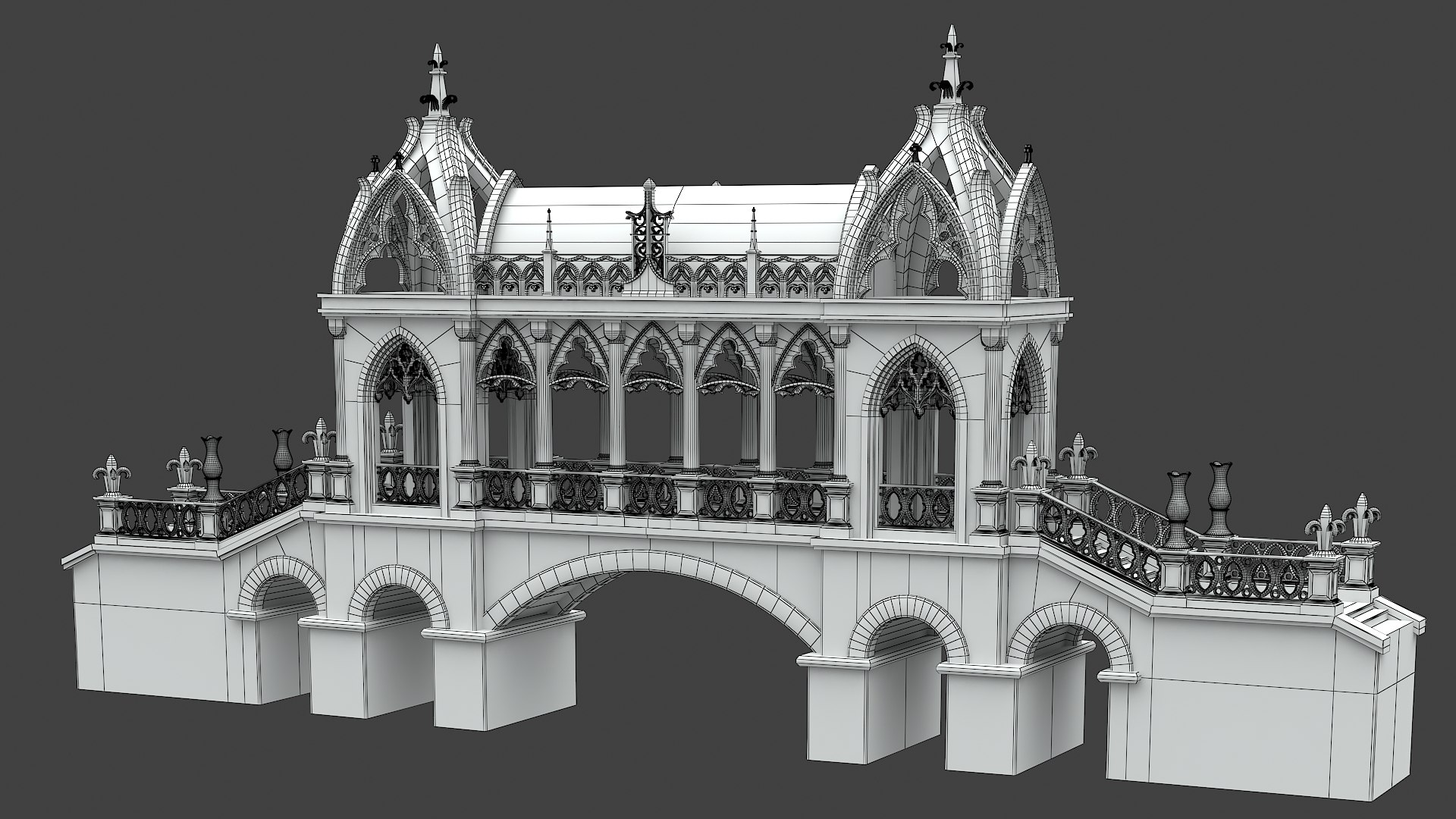 Gothic Bridge 3D Model - TurboSquid 1185373