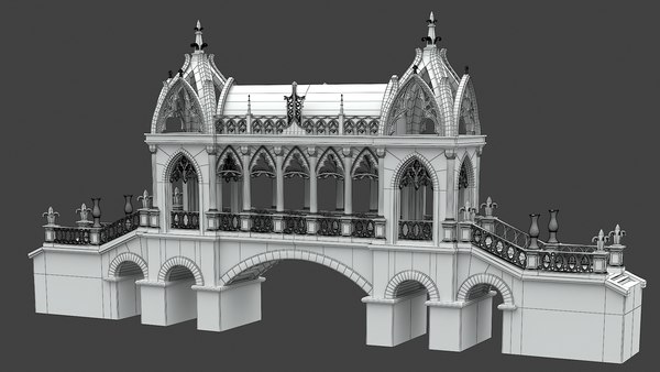 Gothic bridge 3D model - TurboSquid 1185373