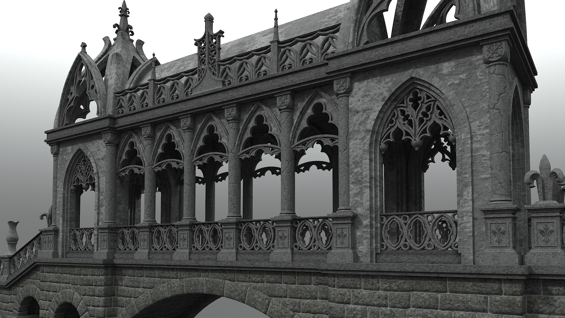Gothic Bridge 3D Model - TurboSquid 1185373