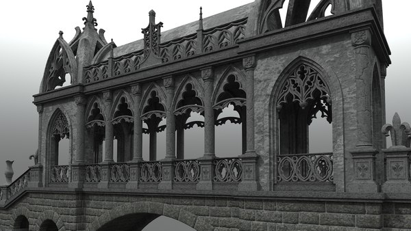 Gothic bridge 3D model - TurboSquid 1185373