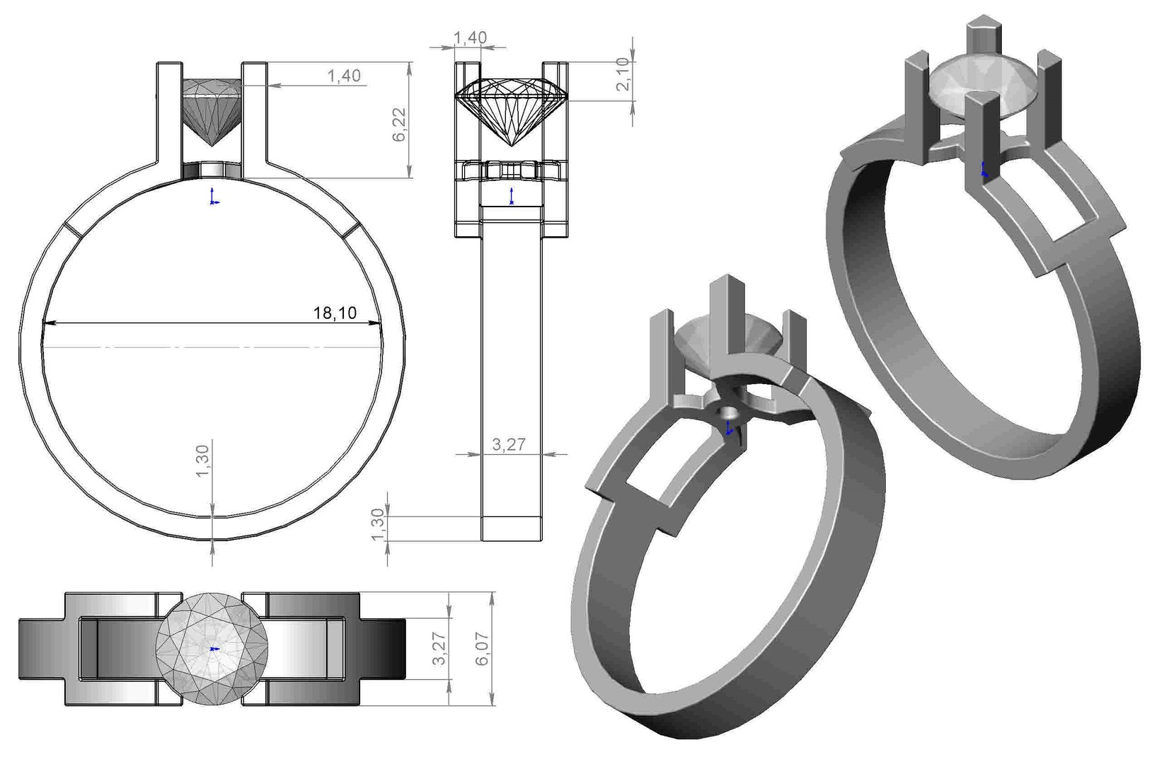 3d model ring