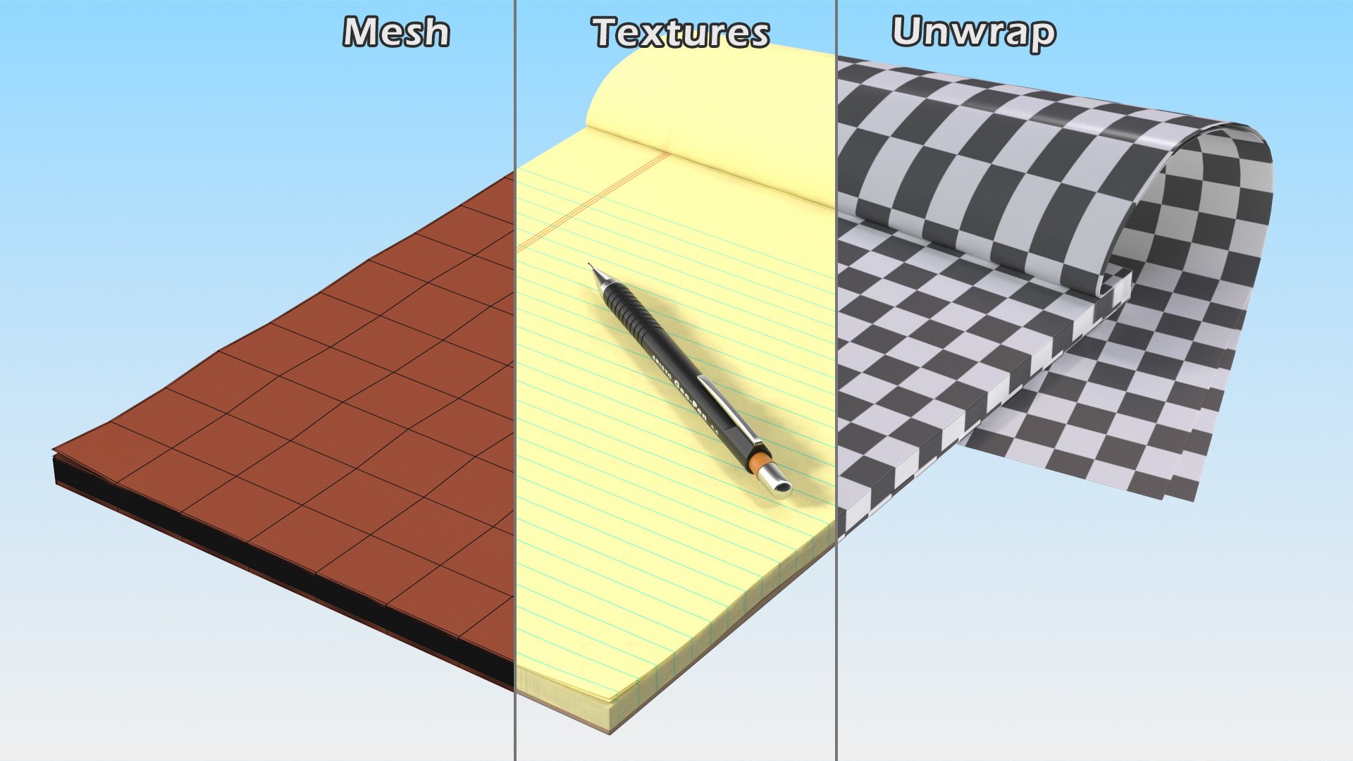 Paper Notebook with Pen model - TurboSquid 1820865
