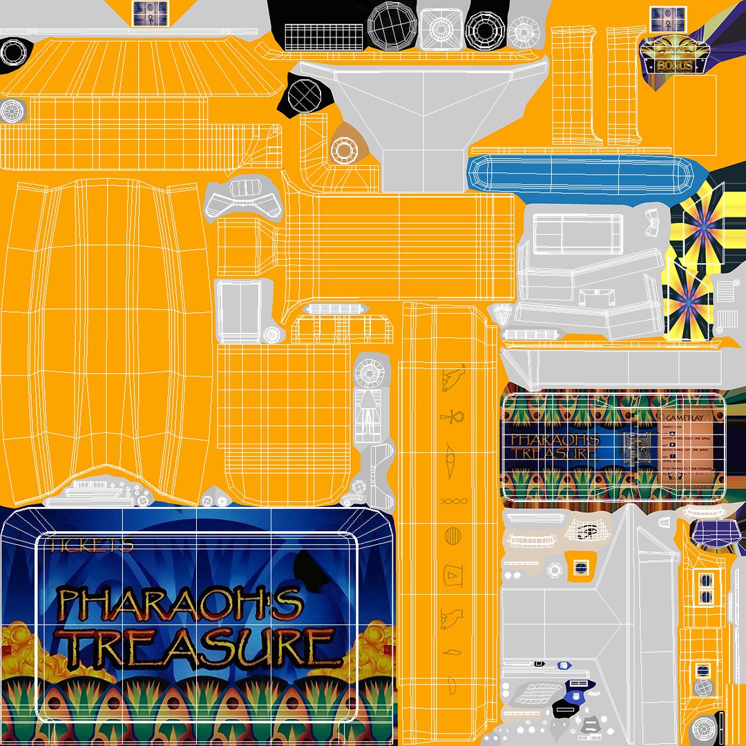 3D Pharaoh Treasure Arcade Machine - TurboSquid 2320904