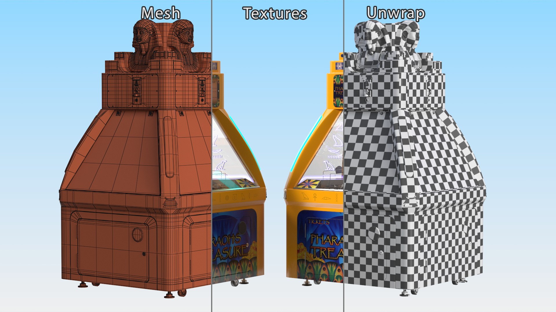 3D Pharaoh Treasure Arcade Machine - TurboSquid 2320904