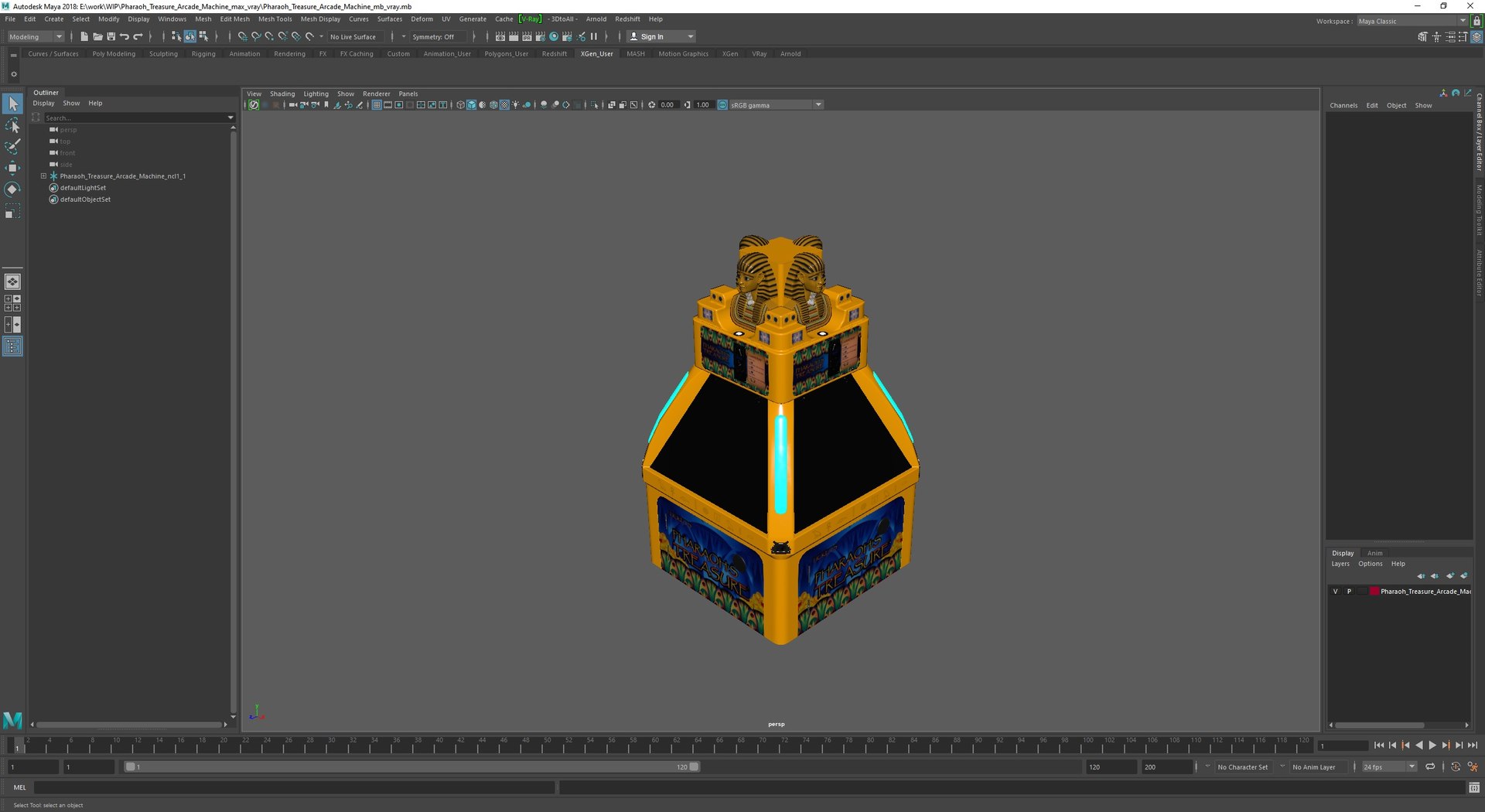 3D Pharaoh Treasure Arcade Machine - TurboSquid 2320904