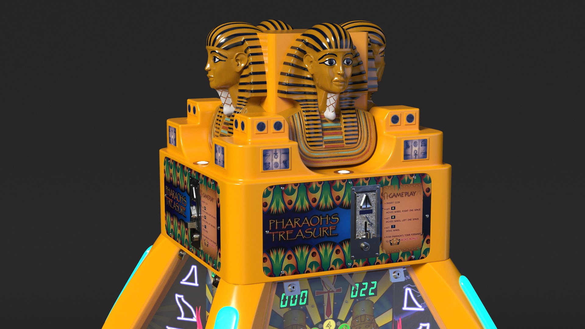 3D Pharaoh Treasure Arcade Machine - TurboSquid 2320904