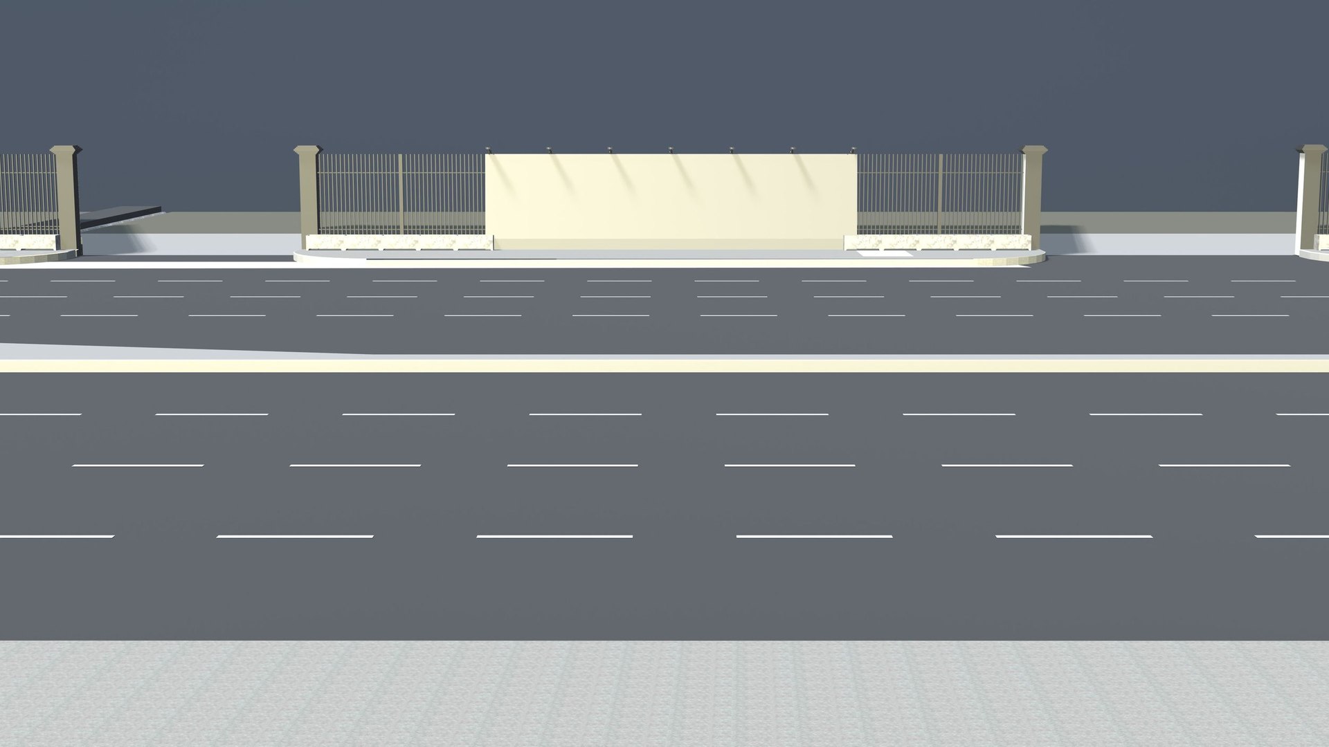 3D Model Road Scene - TurboSquid 2009580