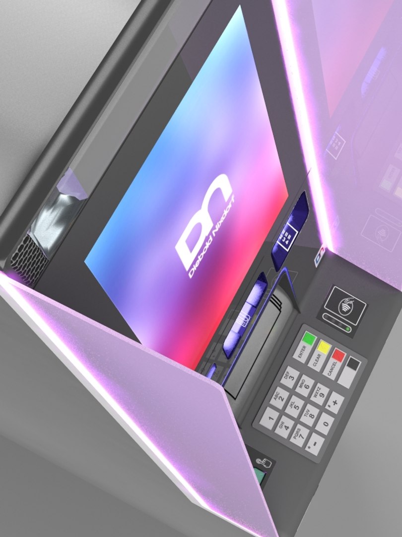 3D Atm Machine Diebold Nixdorf - TurboSquid 1654982