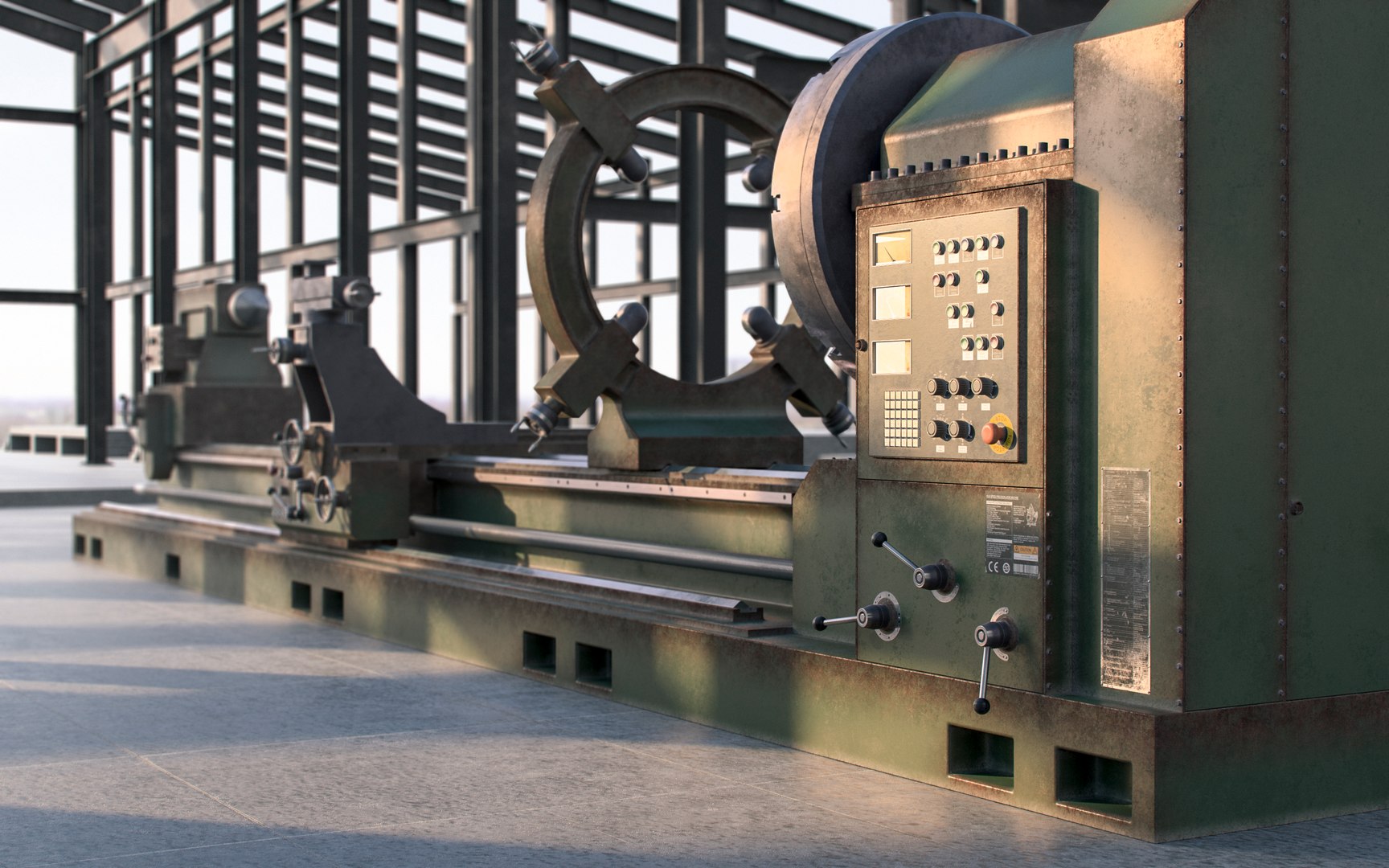 Lathe Machine 3D Model - TurboSquid 1337933