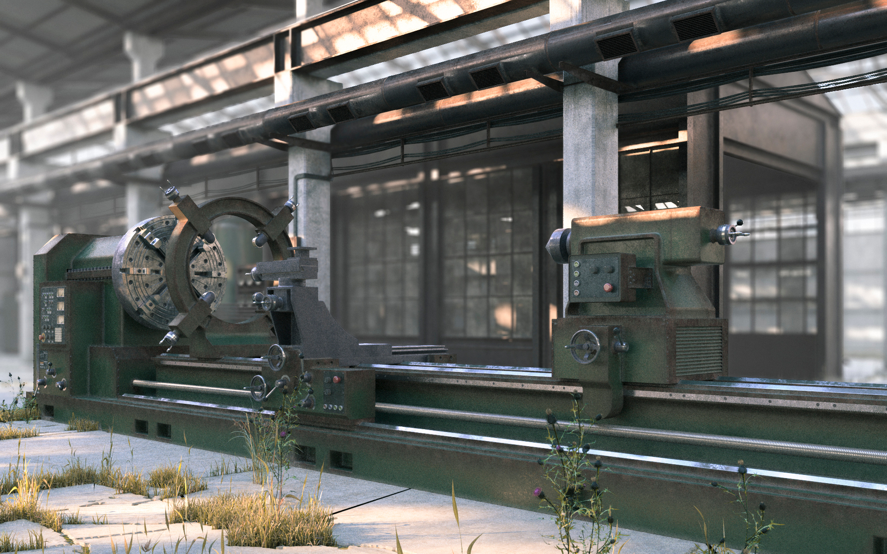 Lathe machine 3D model - TurboSquid 1337933