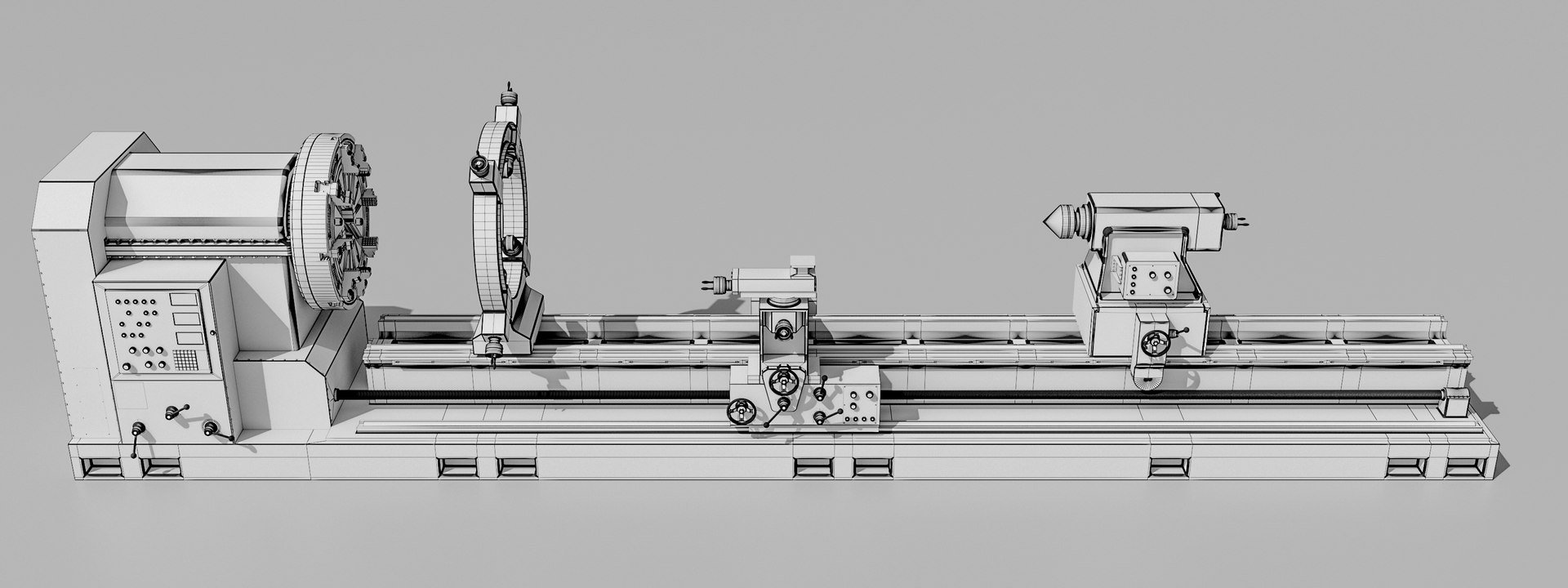 Lathe Machine 3D Model - TurboSquid 1337933