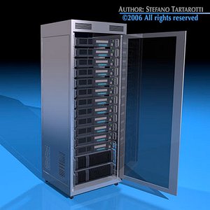 3d server rack model