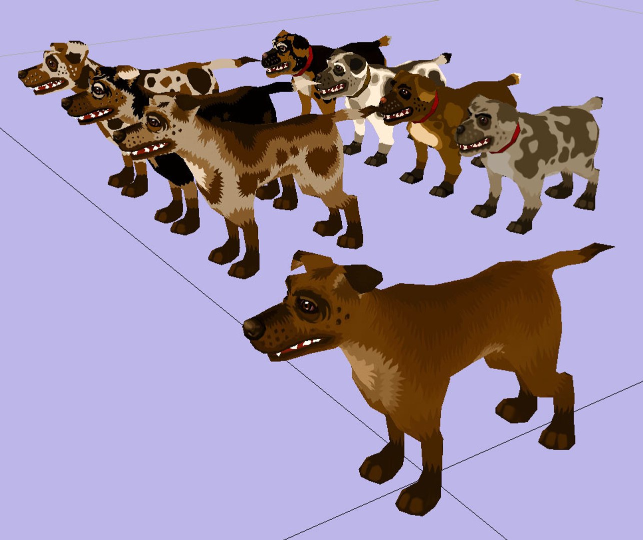 Low-poly Cartoon Style Dog Max