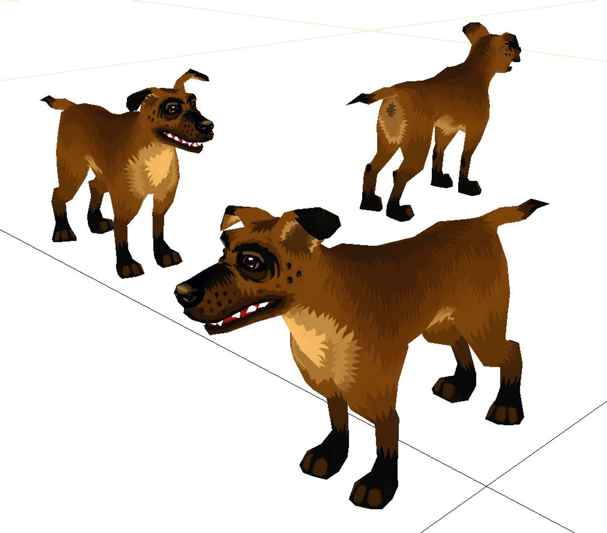 Low-poly Cartoon Style Dog Max