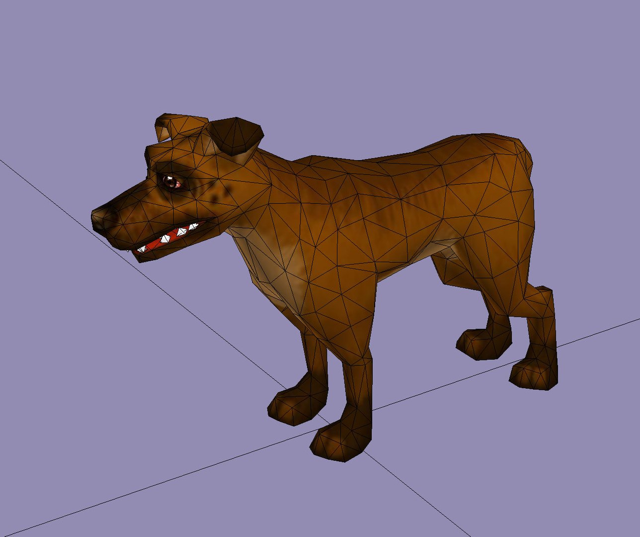 Low-poly Cartoon Style Dog Max