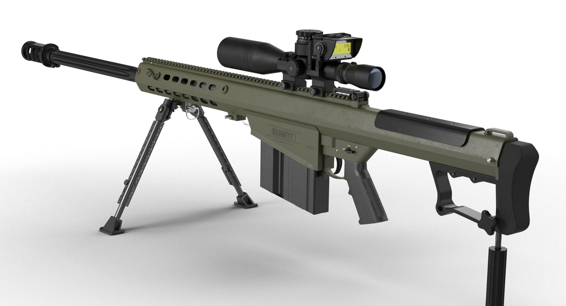 3d Barrett M107 A1 Model