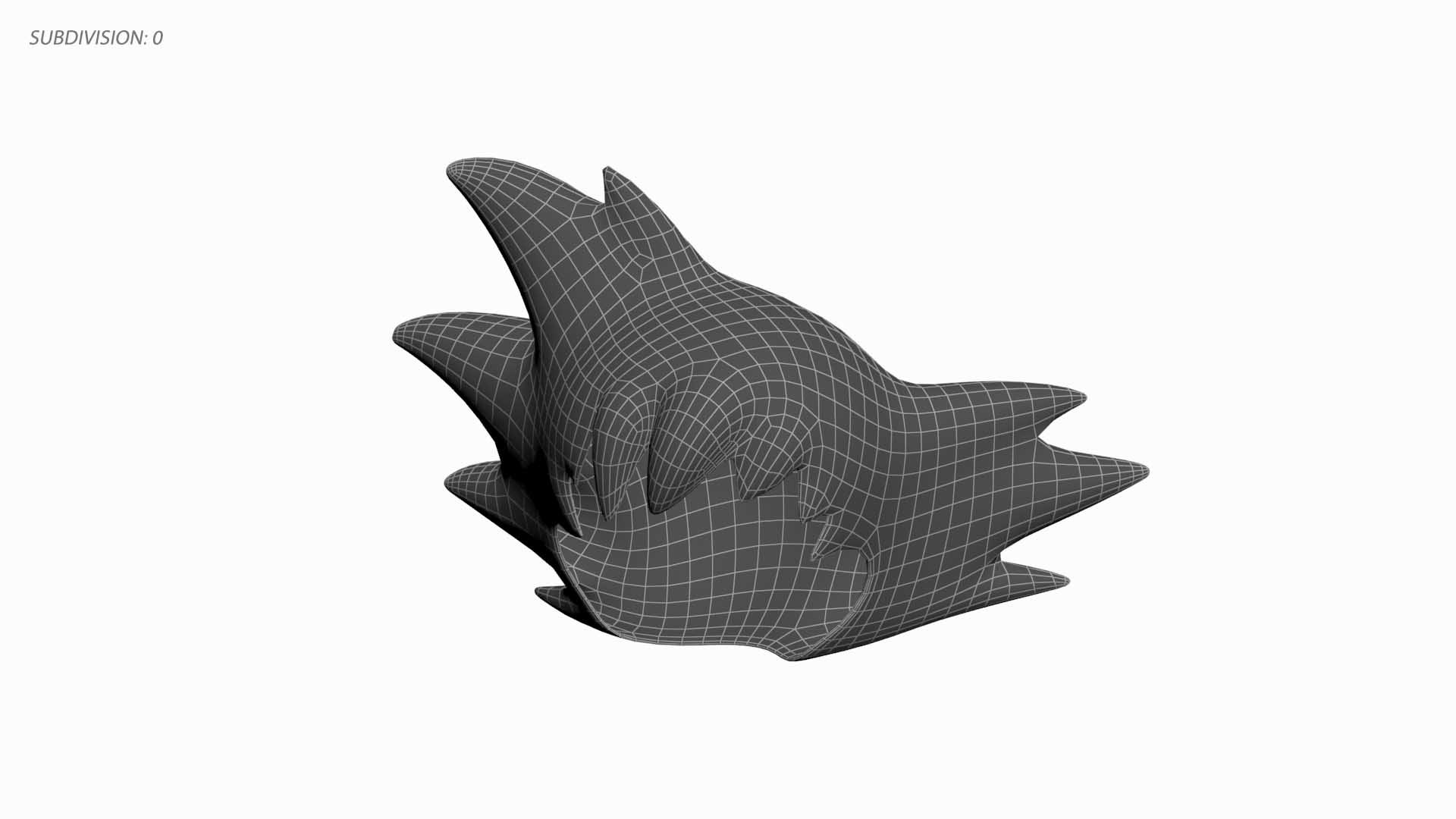 Goku Hair Style 3d Turbosquid 2208516