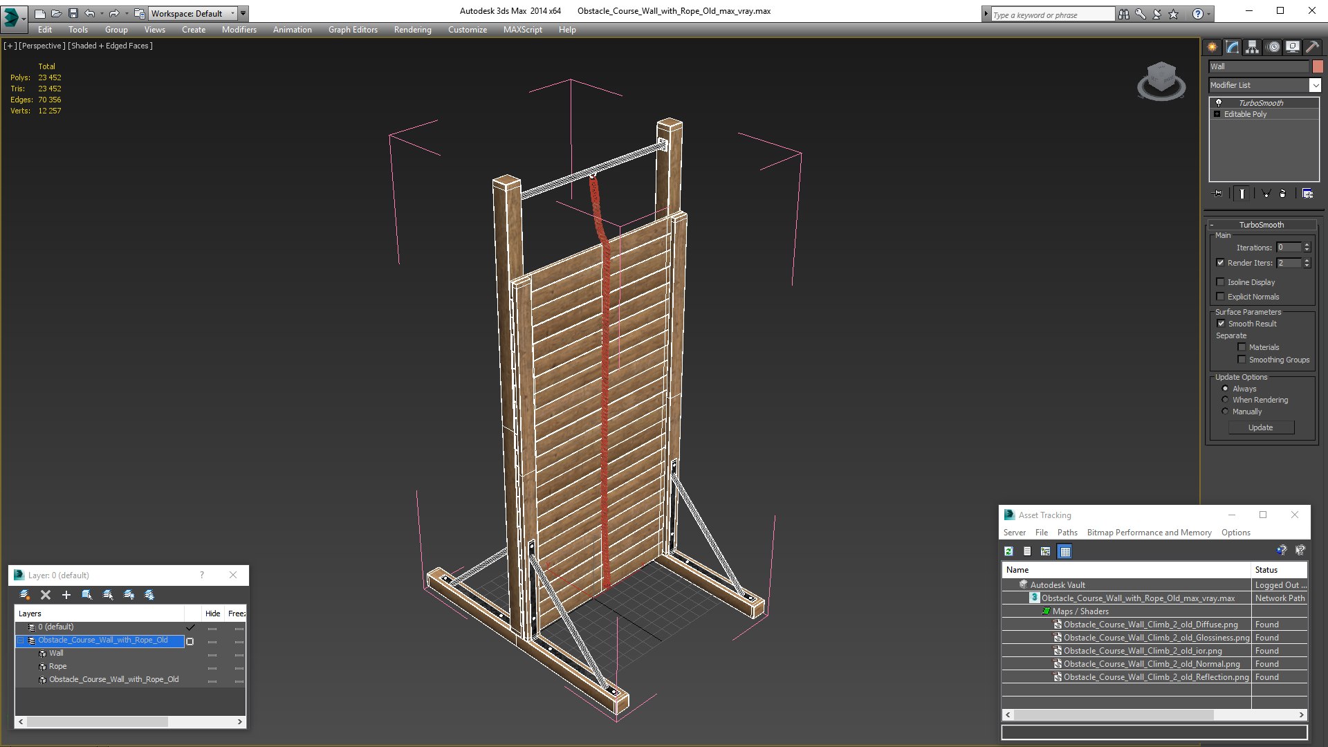3D Obstacle Course Wall With Rope Old - TurboSquid 1902501