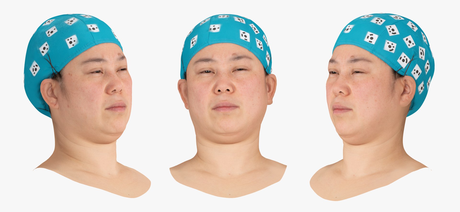 3D Mei Human Head Lid Tightener AU7 Raw Scan Model - TurboSquid 1735408