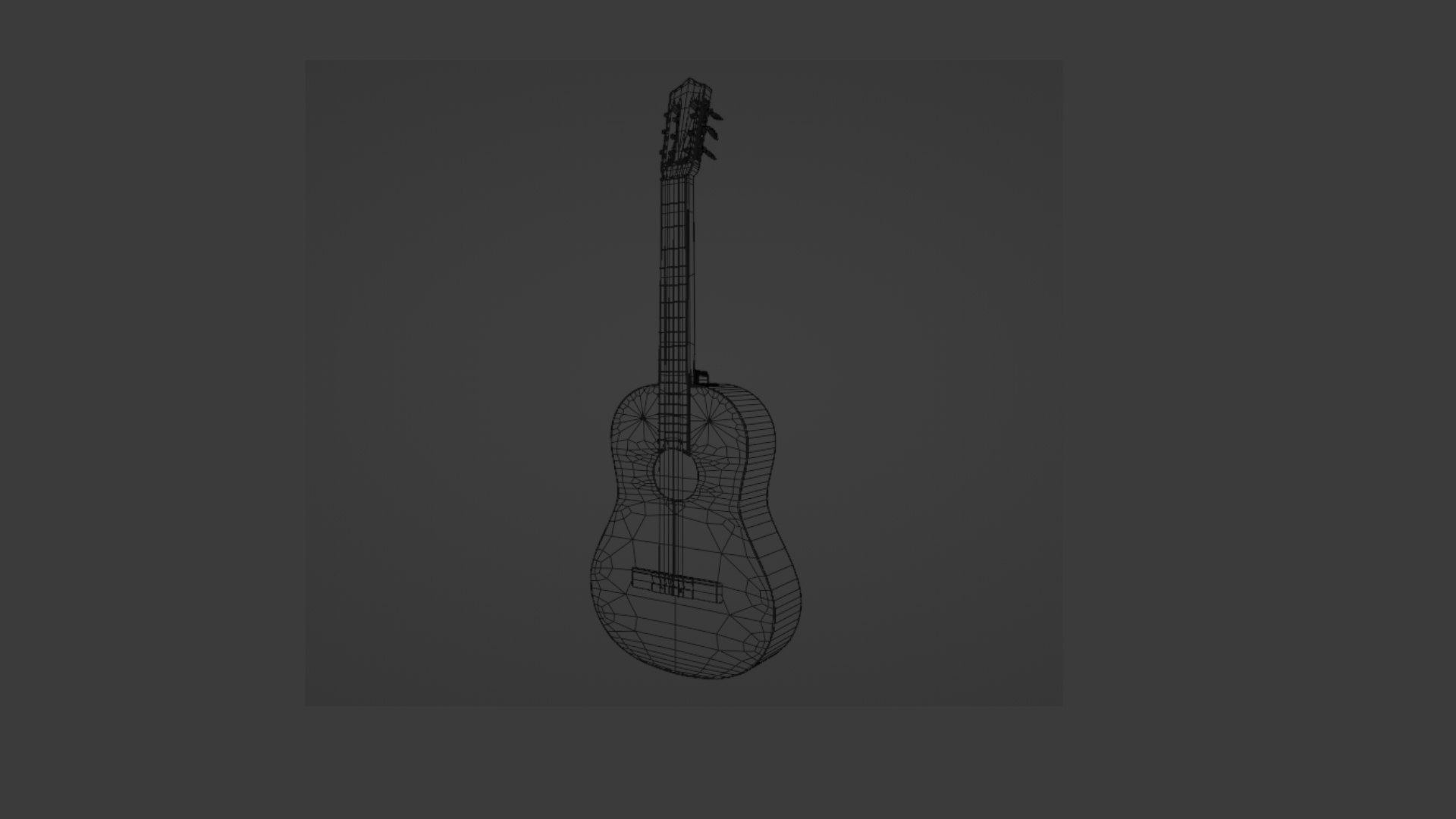 Acoustic guitar Low-poly PBR 3D model Low-poly 3D model 3D model ...