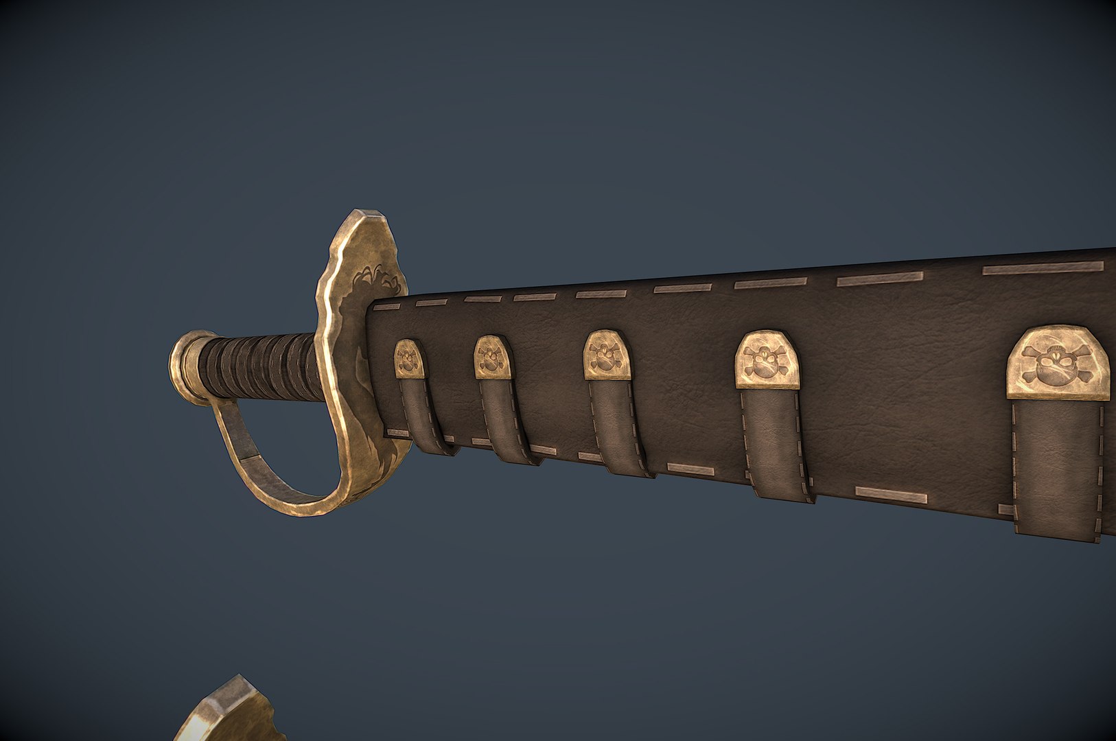 3d Fantasy Pirate Scimitar Model