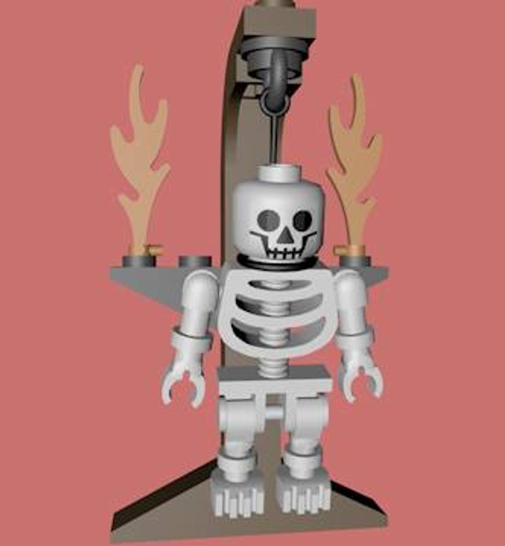 3ds Max Lego Gallows Skeleton