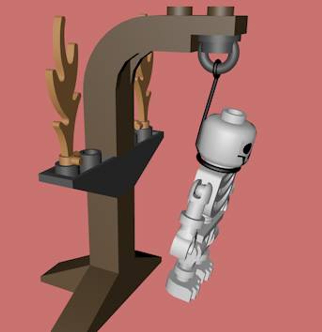 3ds Max Lego Gallows Skeleton