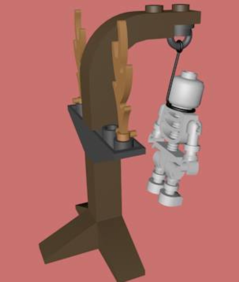 3ds Max Lego Gallows Skeleton