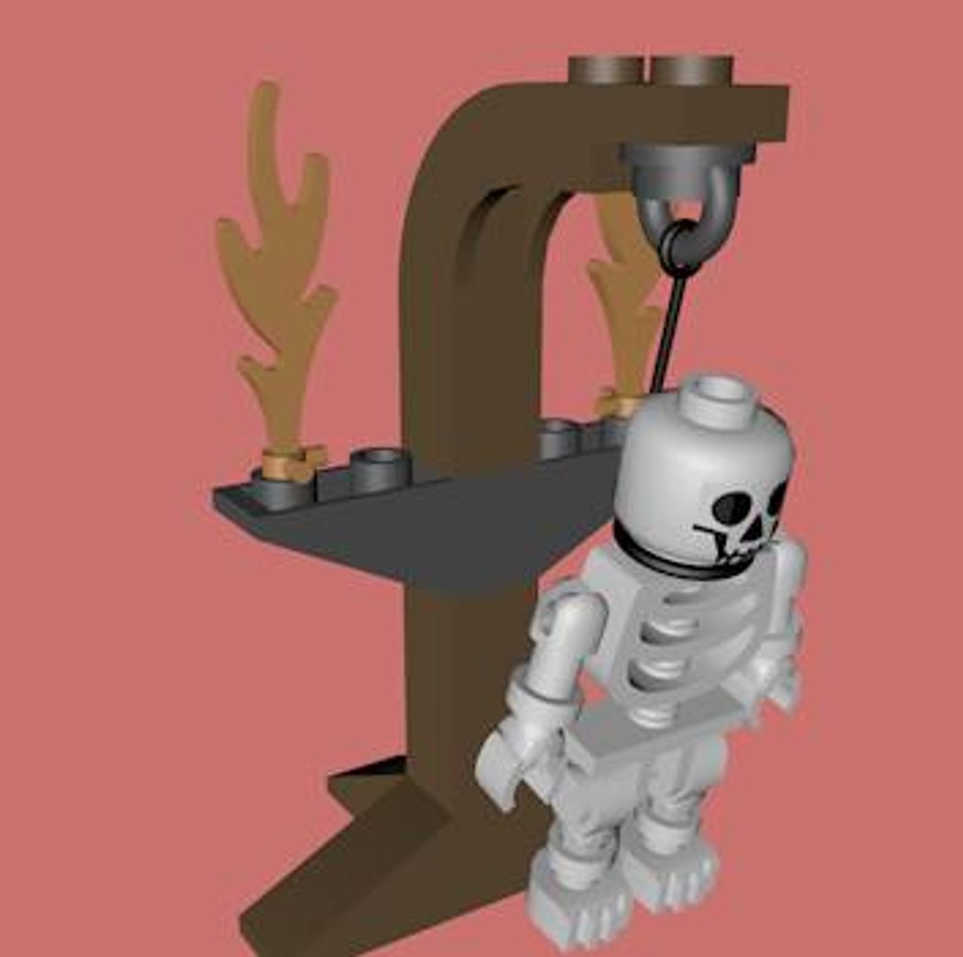 3ds Max Lego Gallows Skeleton
