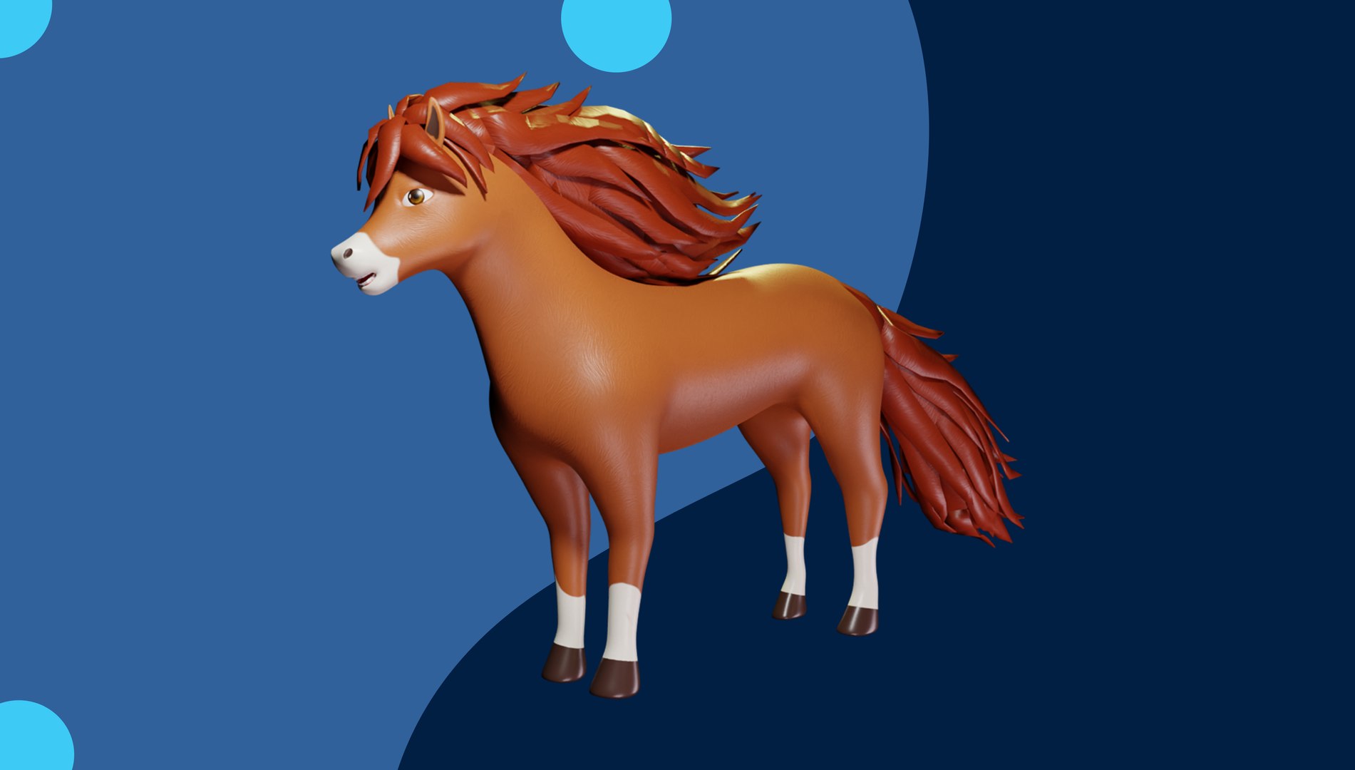 Horse 3D Cartoon Rigged Model - Blender 3D Model - TurboSquid 2196817