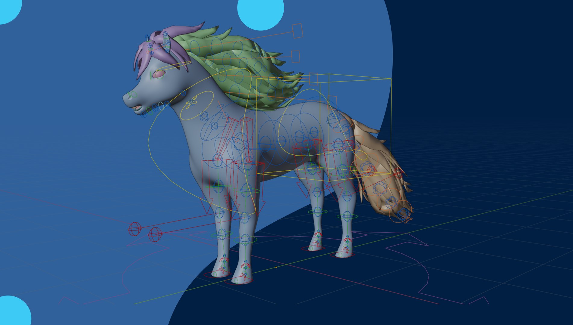 Horse 3D Cartoon Rigged Model - Blender 3D Model - TurboSquid 2196817