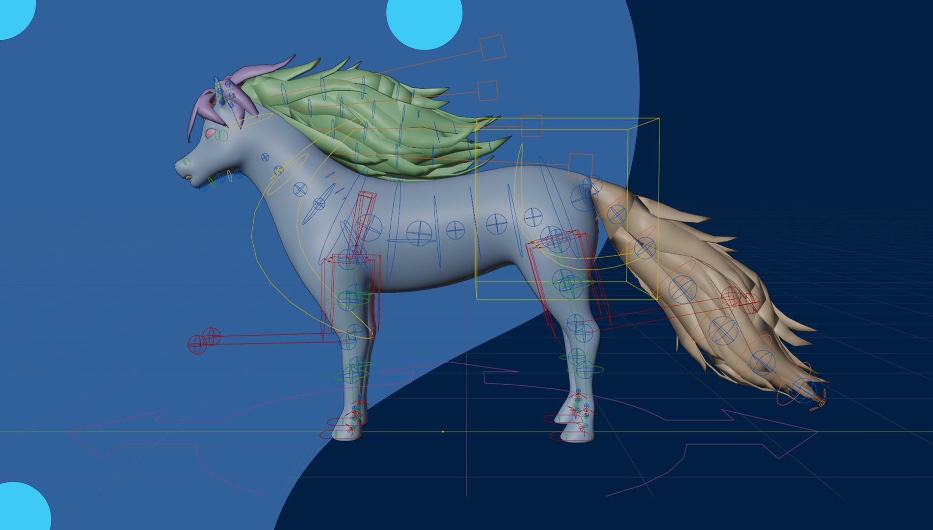 Horse 3D Cartoon Rigged Model - Blender 3D Model - TurboSquid 2196817