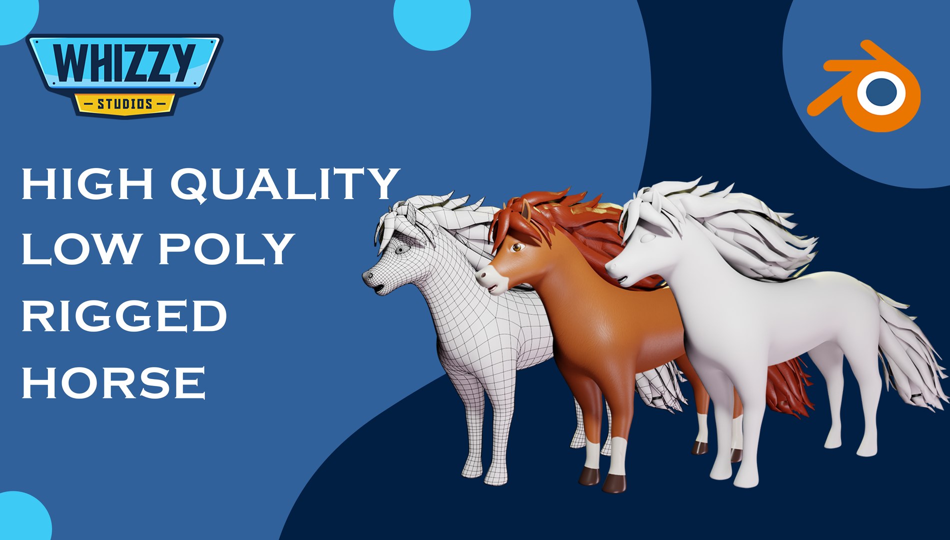 Horse 3D Cartoon Rigged Model - Blender 3D Model - TurboSquid 2196817