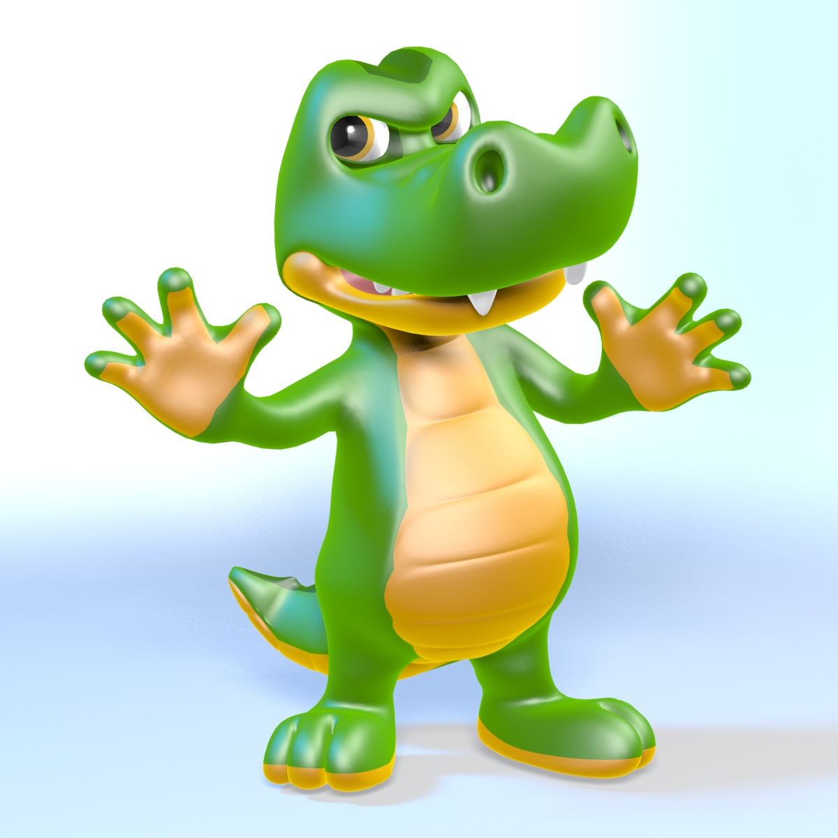 max rigged cartoon crocodile